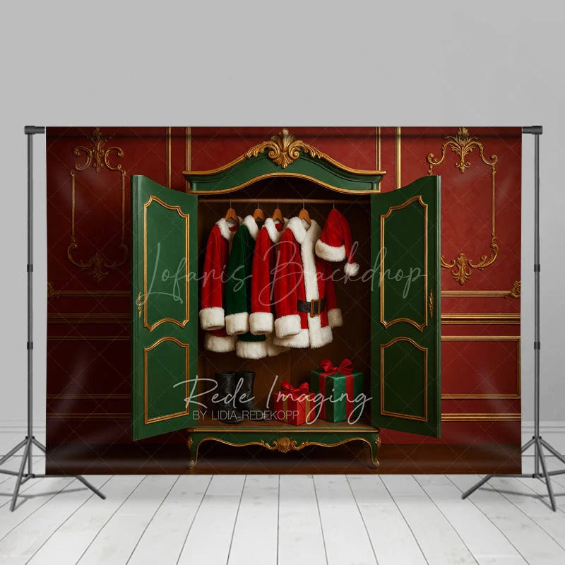 Lofaris Exquisite Cloakroom Santas Closet Christmas Backdrop Luxury ...