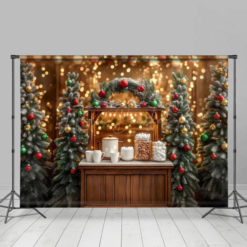 Lofaris Glitter Light Candy Bar Christmas Party Backdrop Sweet Holiday ...