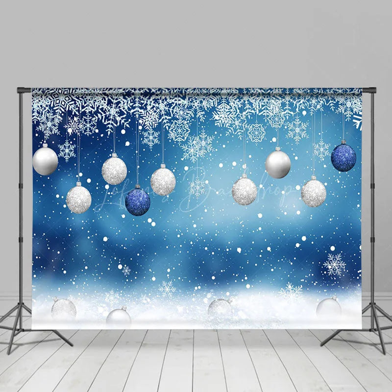 Lofaris Winter Wonderland Christmas Balls Snowflake Backdrop Magical ...