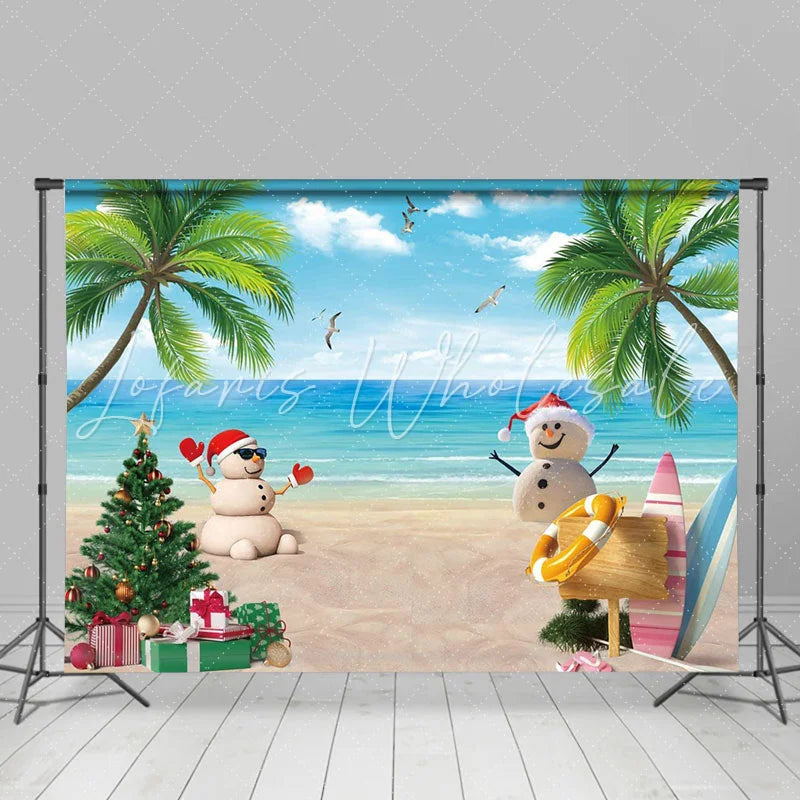 Lofaris Luau Palm Leaves Ocean Island Xmas In July Backdrop Exotic ...