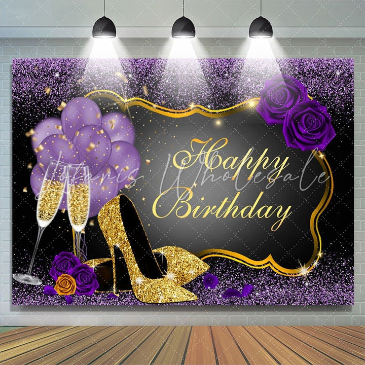 Gold Glitter Heels Stepping Into 60th Birthday Party - Lofaris Wholesale